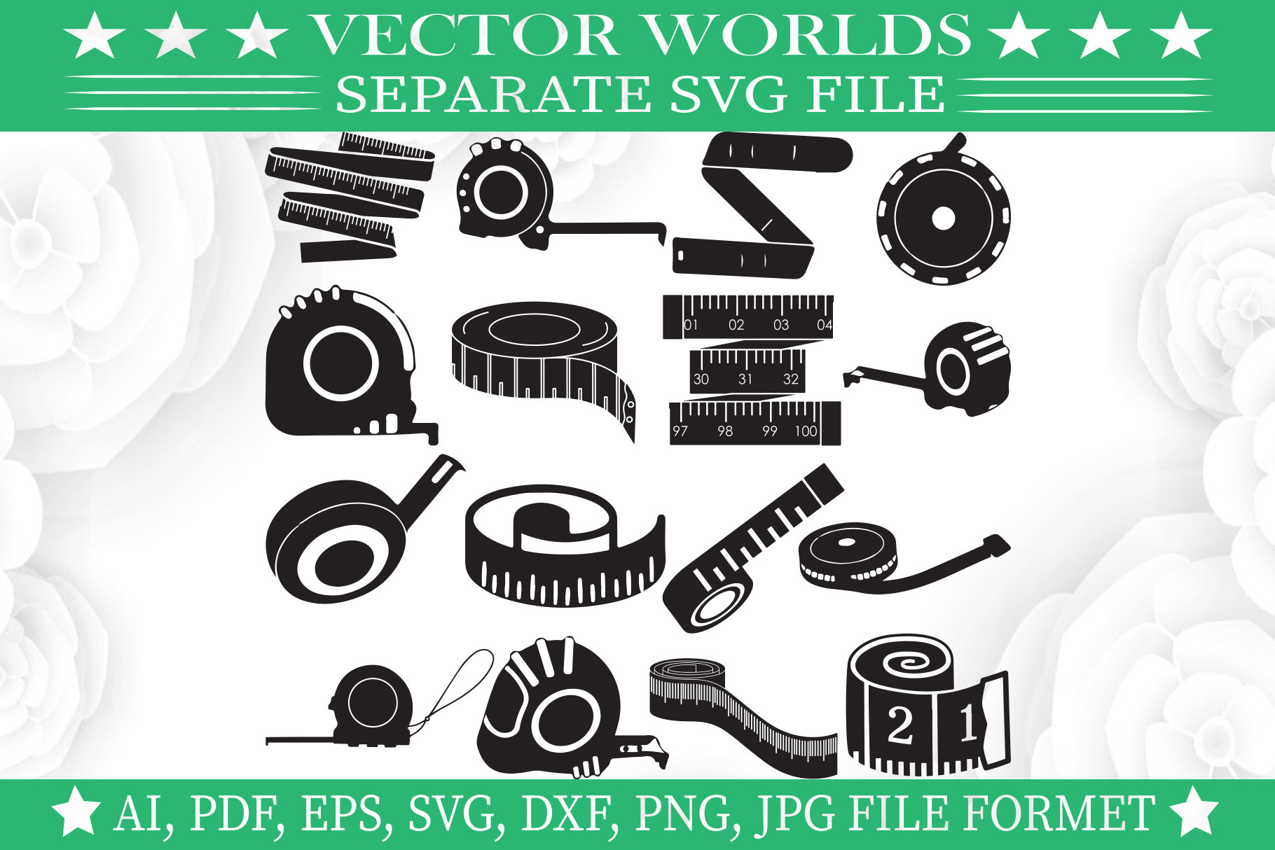 Tape Measure Svg, Tape, Measure Svg, an Object Graphic by VectorWorlds ...