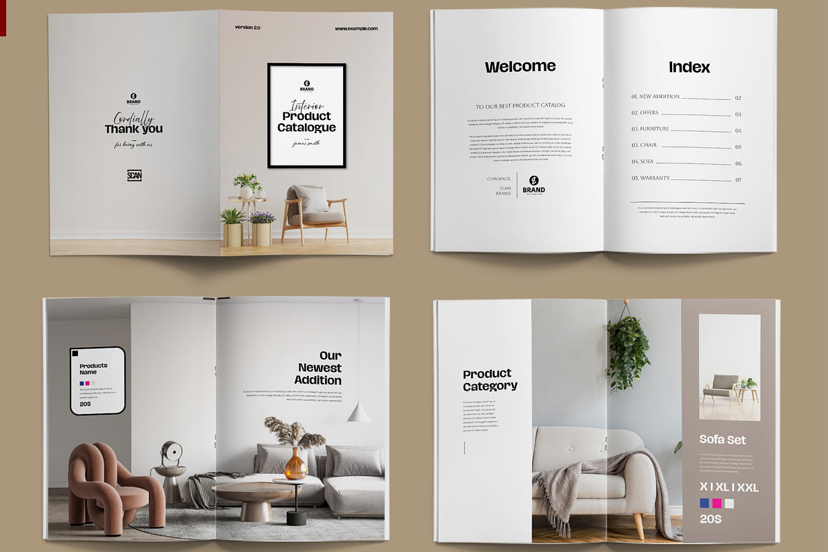 Editable Product Catalog Template