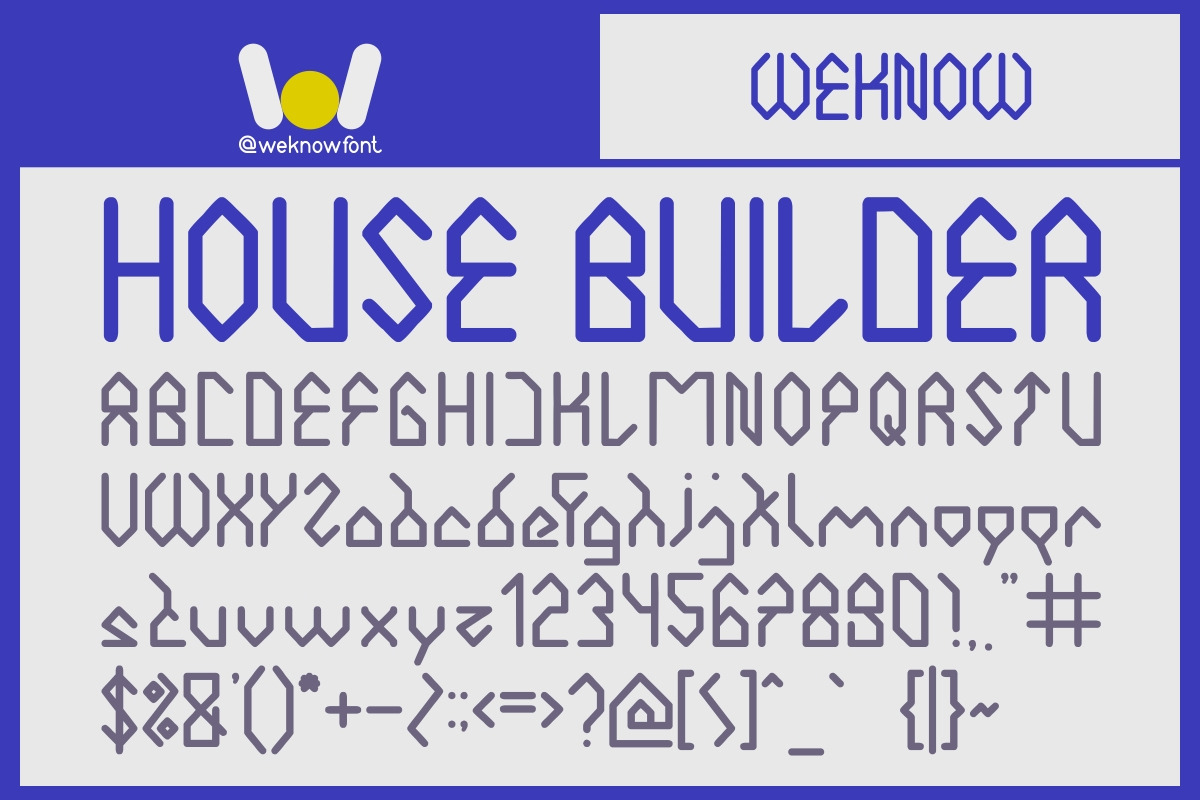 house builder font