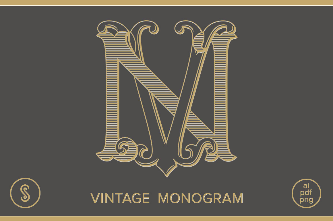 NV Monogram VN Monogram, an Illustration by Shuler Studio