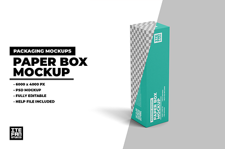 Kraft Corrugated Box Mockup, a Packaging Mockup by itefan Studio