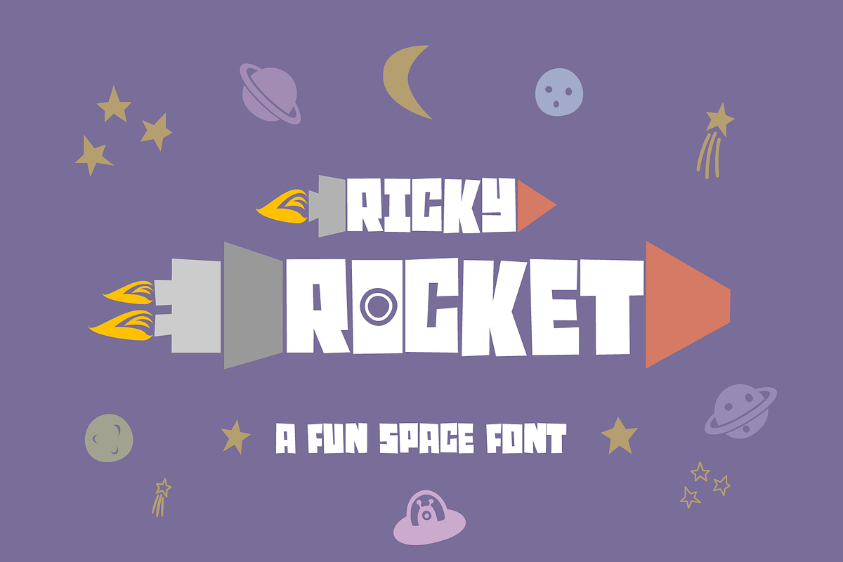 Rickey Rocket Font | a fun space font