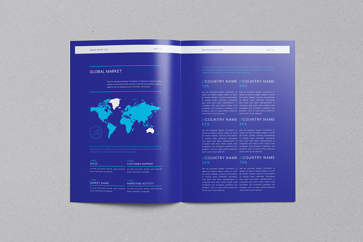Annual Report Template, a Brochure Template by Designsoul14