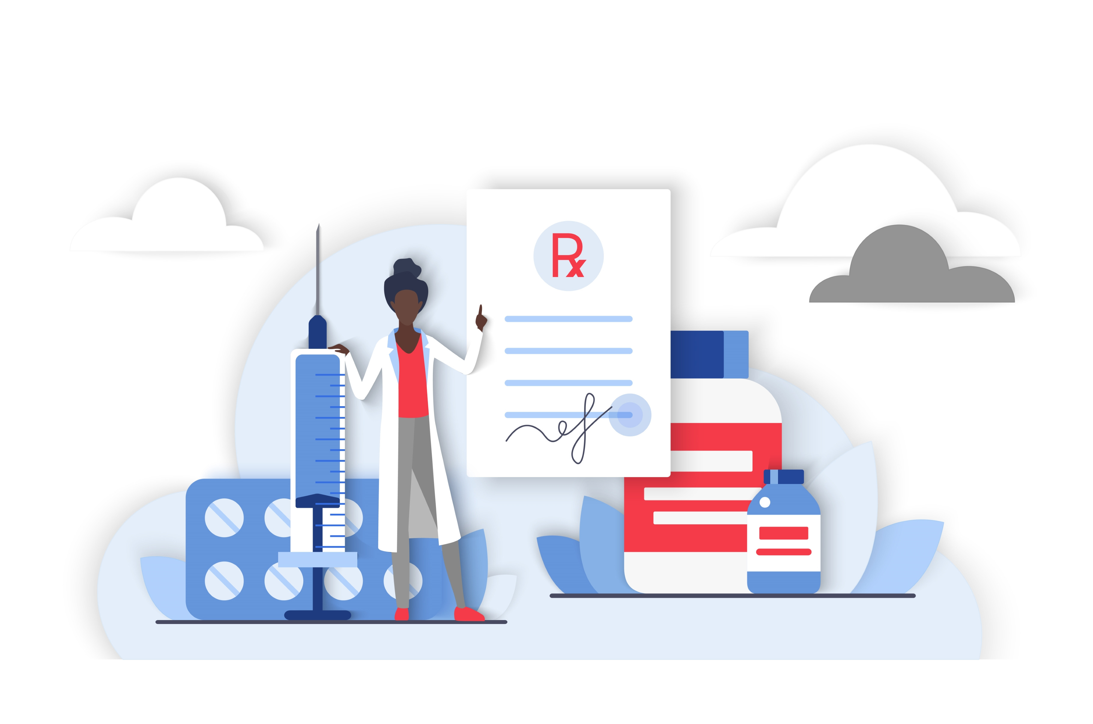 Doctor holding prescription medical, an Object Illustration by Lemberg ...