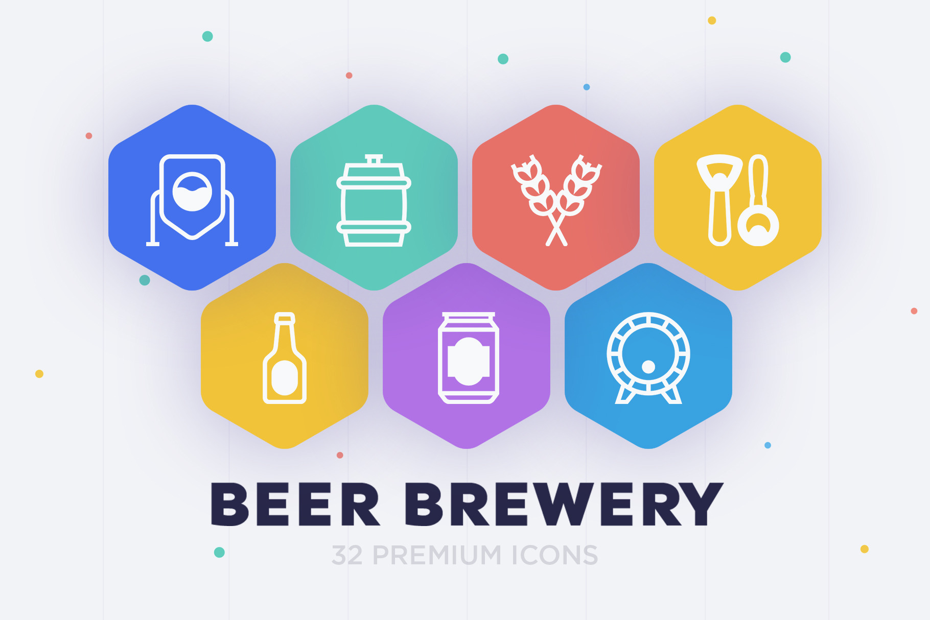 Beer Brewery | 32 Icons Set, an Outline Icon by Marina Silence