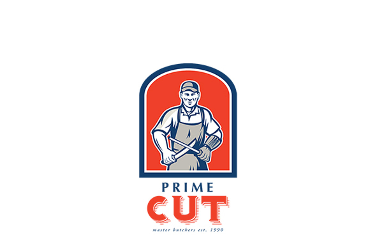 Prime Cut Master Butchers Logo, a Branding & Logo Template by patrimonio