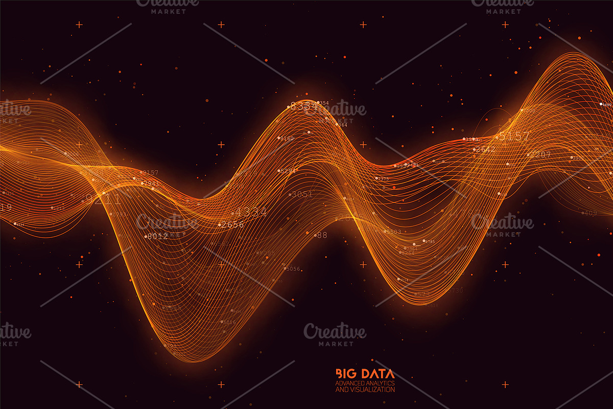 Big Data Wave Graph, an Object Graphic by GarryKillian