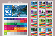 Colorful Calendar 2021, a Stationery Template by Cristal Pioneer