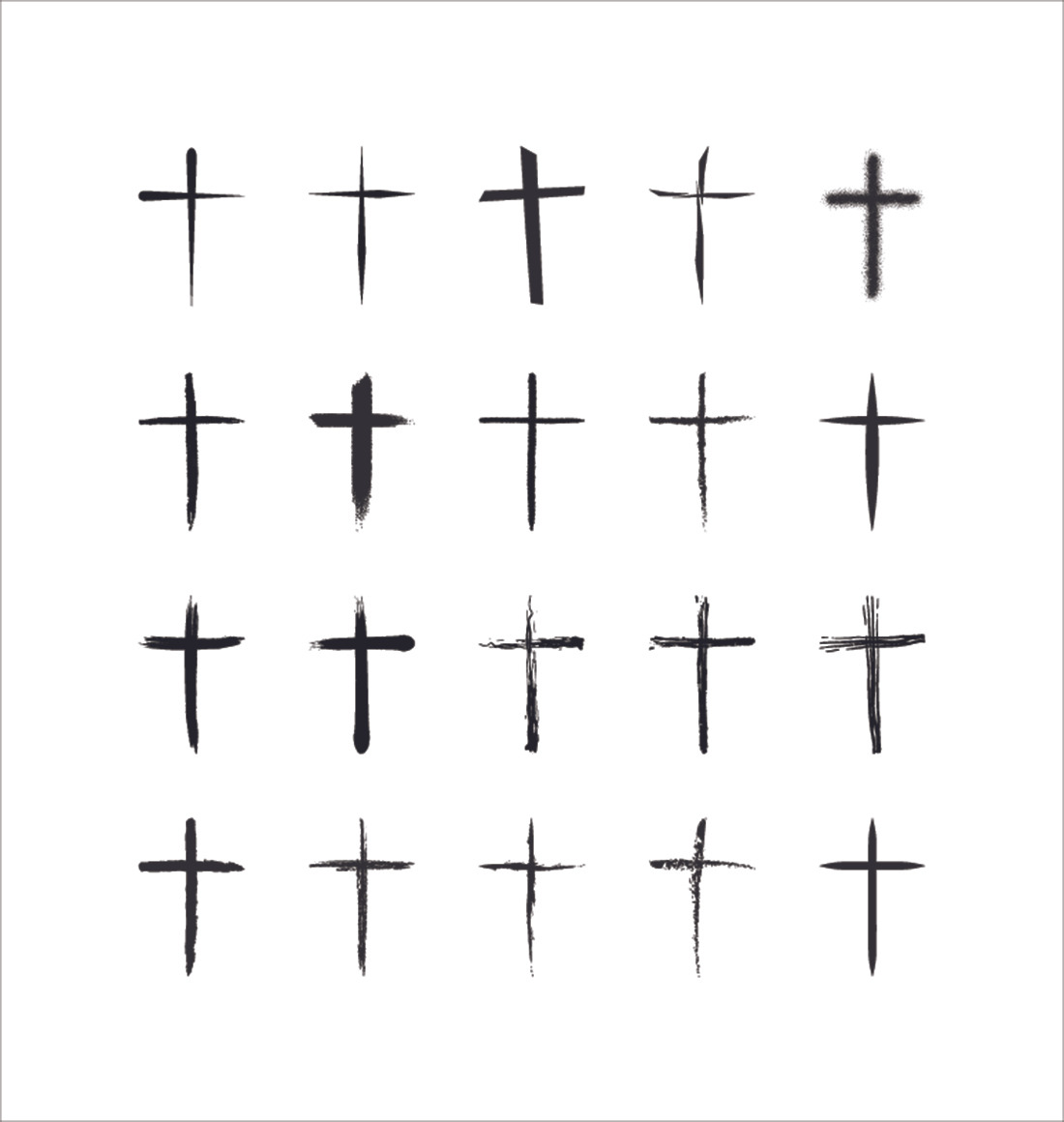 Cross icons, an Outline Icon by wavebreak