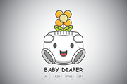 Baby Diaper Logo Template, a Branding & Logo Template by Heavtryq Design
