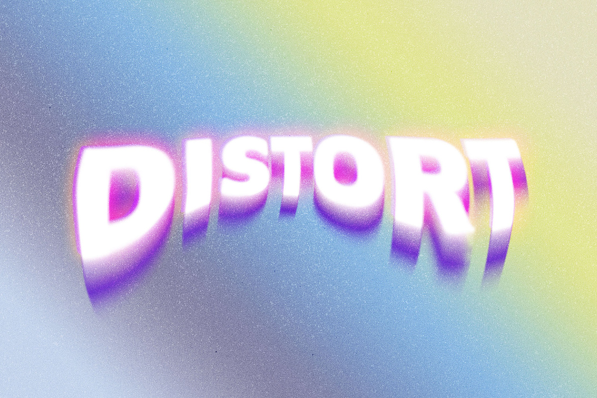 Dreamy Distorted Text Effect, a Layer Style Add-On by Design Squad | Creative Market