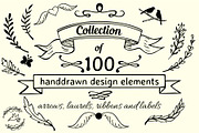 100 design elements set, a Templates & Theme by SHMEL_Studio