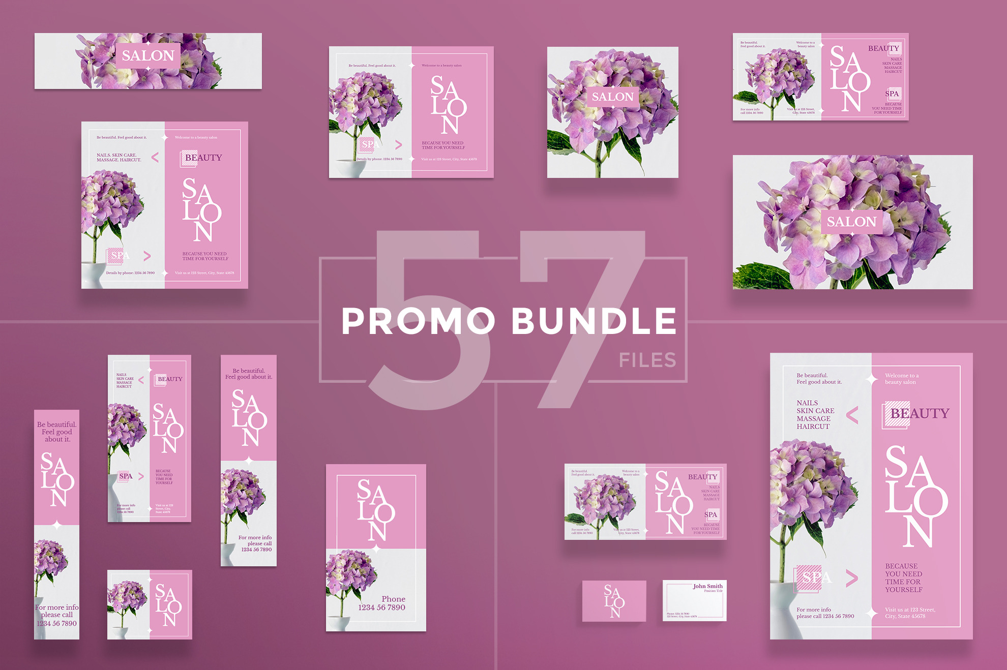 Promo Bundle | Beauty Salon Spa, a Poster Template by Amber Graphics