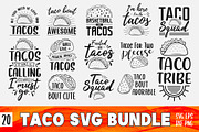 Tacos and Fiesta SVG Bundle, a Food Illustration by thefutive