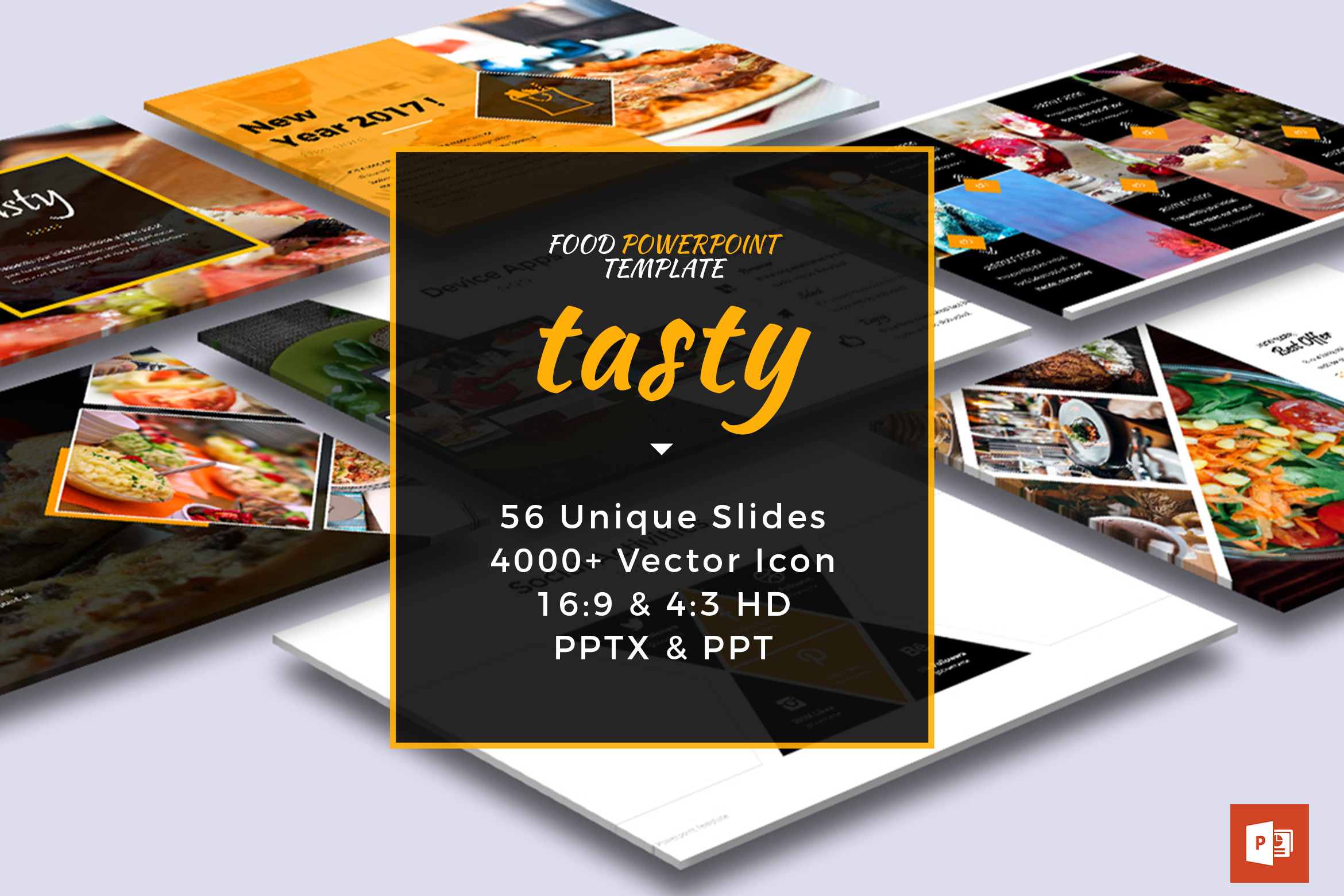 Tasty Food Powerpoint Template, a Presentation Template by ZAAS