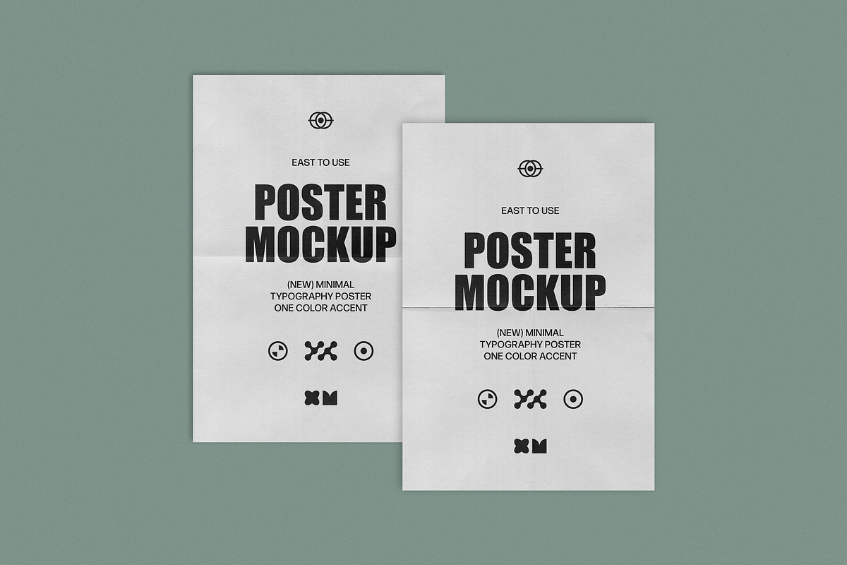 Folded Poster Mockup, an Advertising Mockup by Design Squad