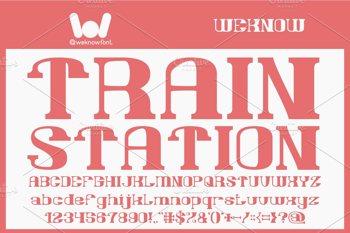 Train Station fon t | Creative Market