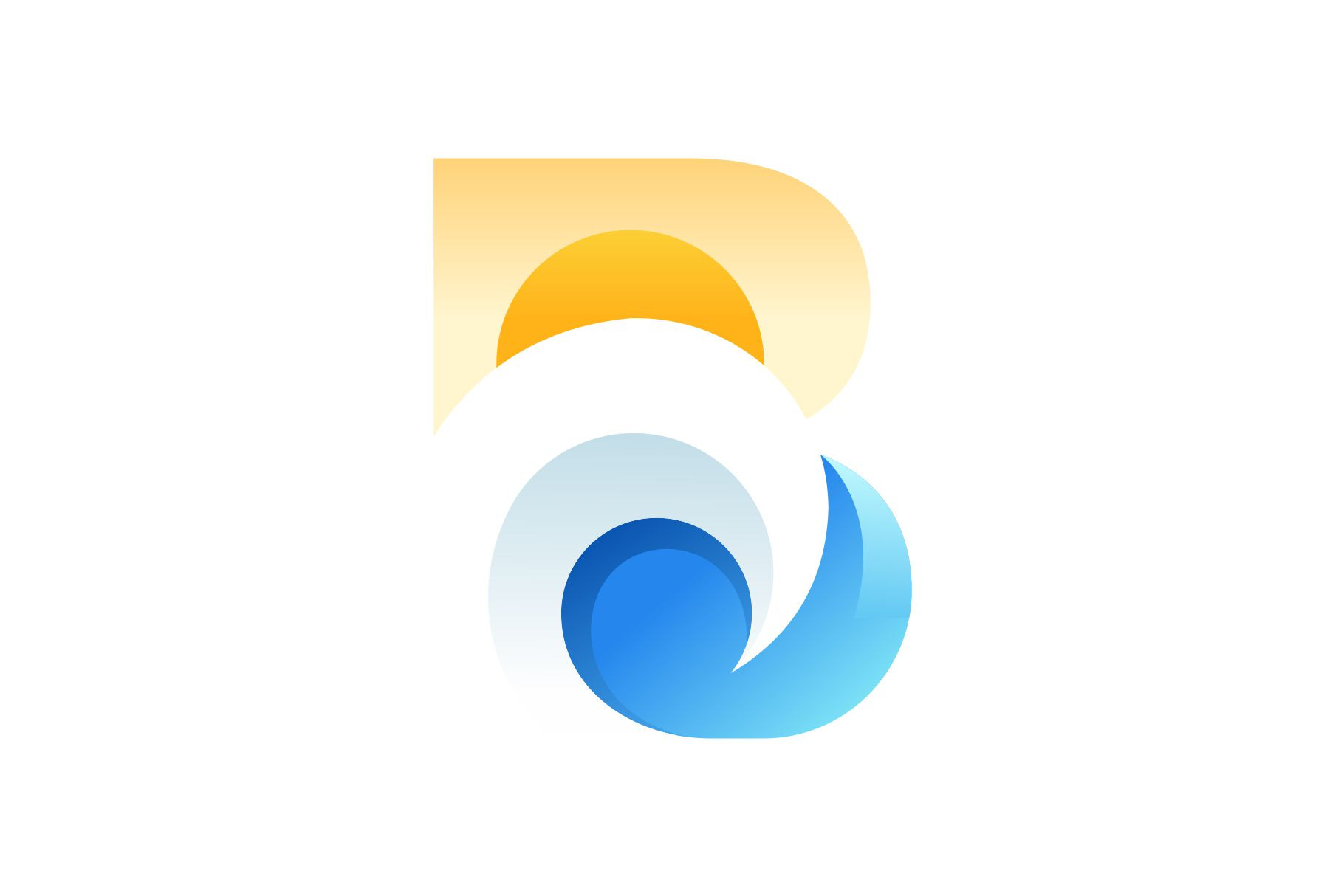 Letter B Wave Sunset Logo, a Branding & Logo Template by Buqancreative