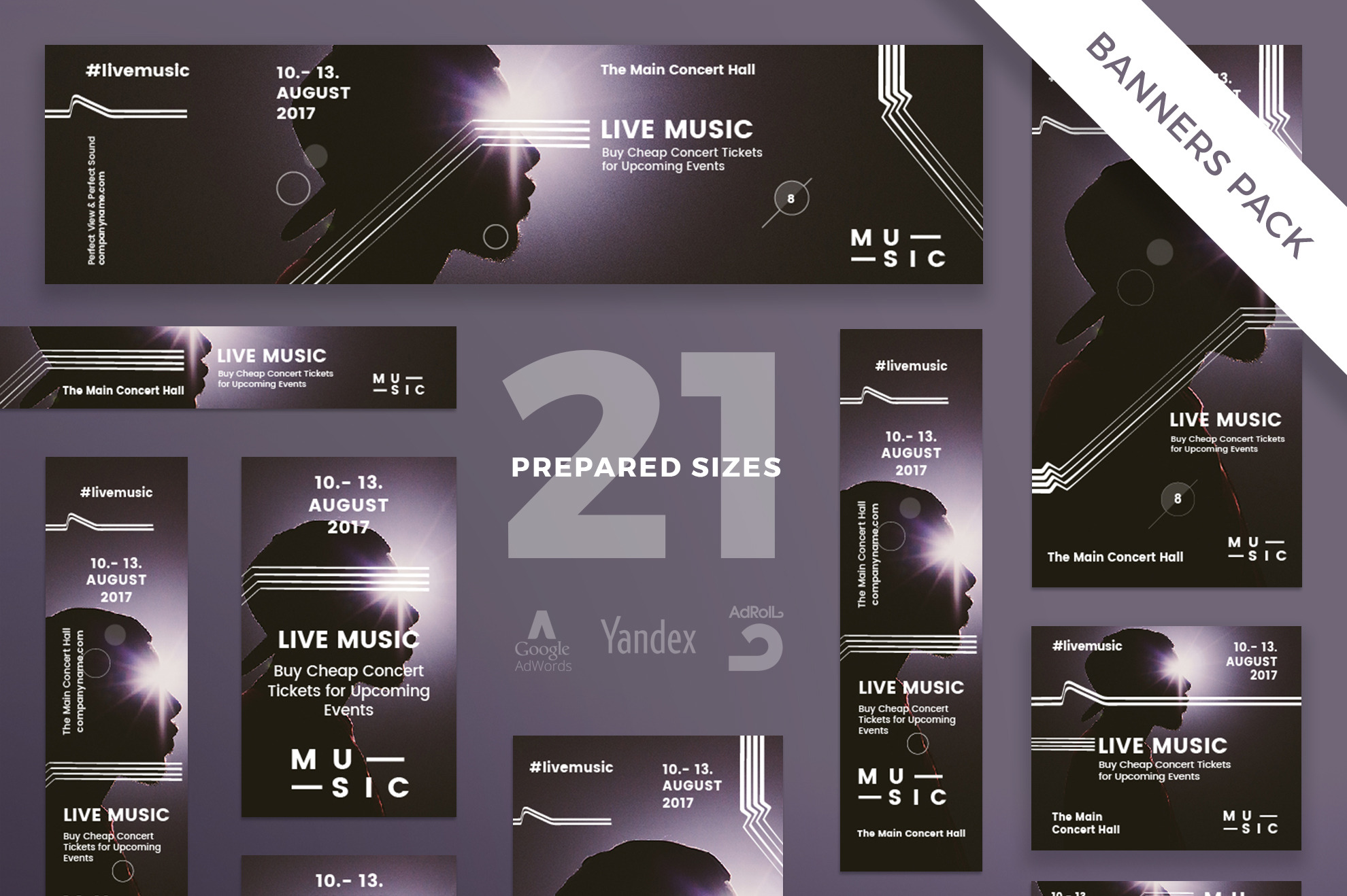 Banners Pack | Music, a Templates & Theme by Amber Graphics