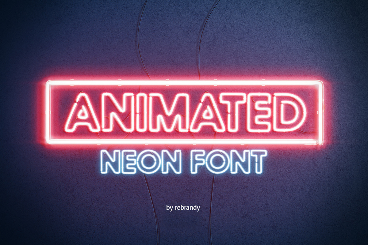 Animated Neon Font, a Graphic by rebrandy