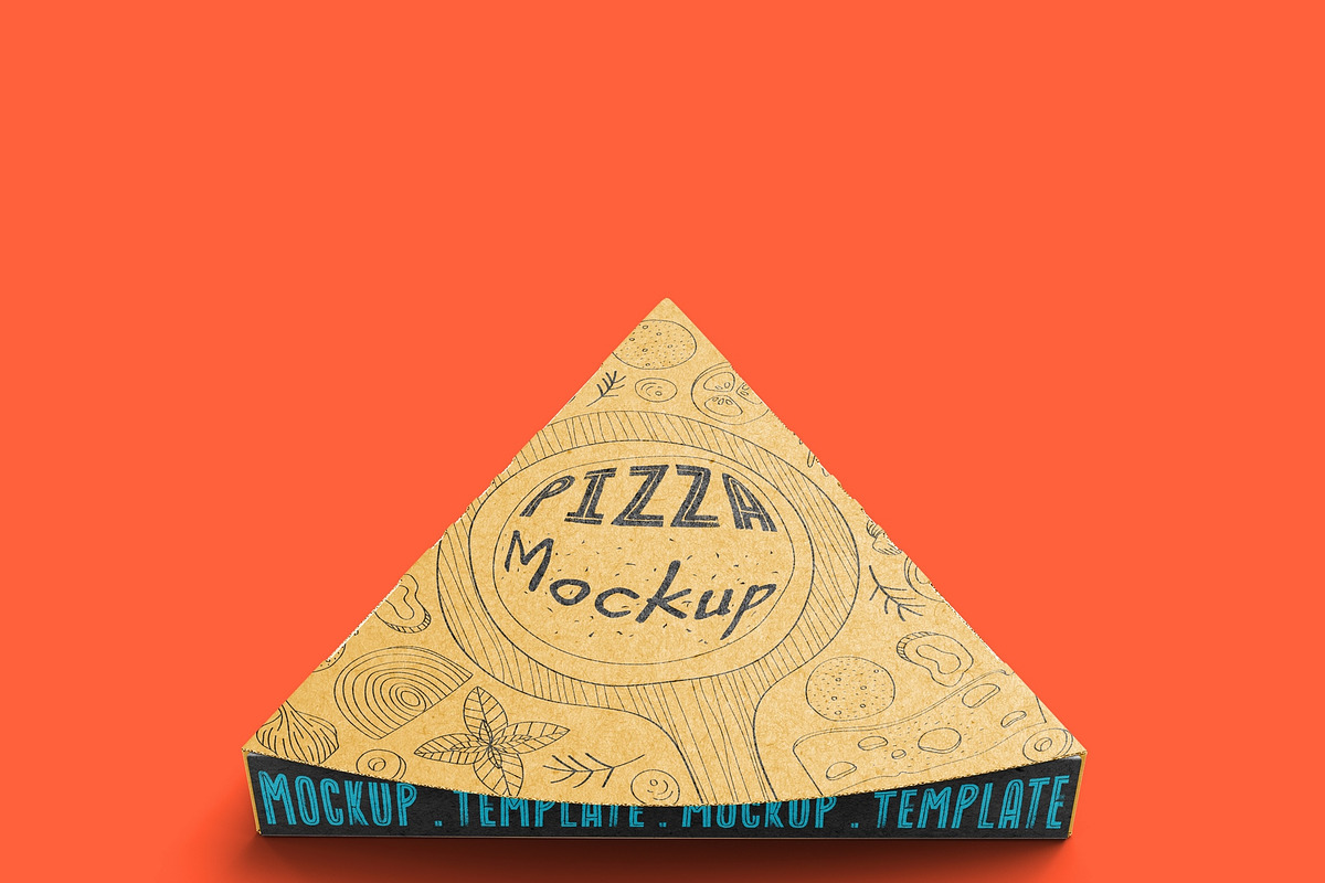 Pizza Triangle Box Mockup, a Product Mockup by OneVectorStock