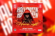 Red Halloween Party Flyer, a Flyer Template by Star_Pixels11