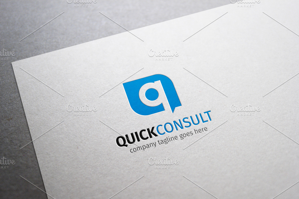 Quick Consult Q Letter Logo, a Branding & Logo Template by XpertgraphicD