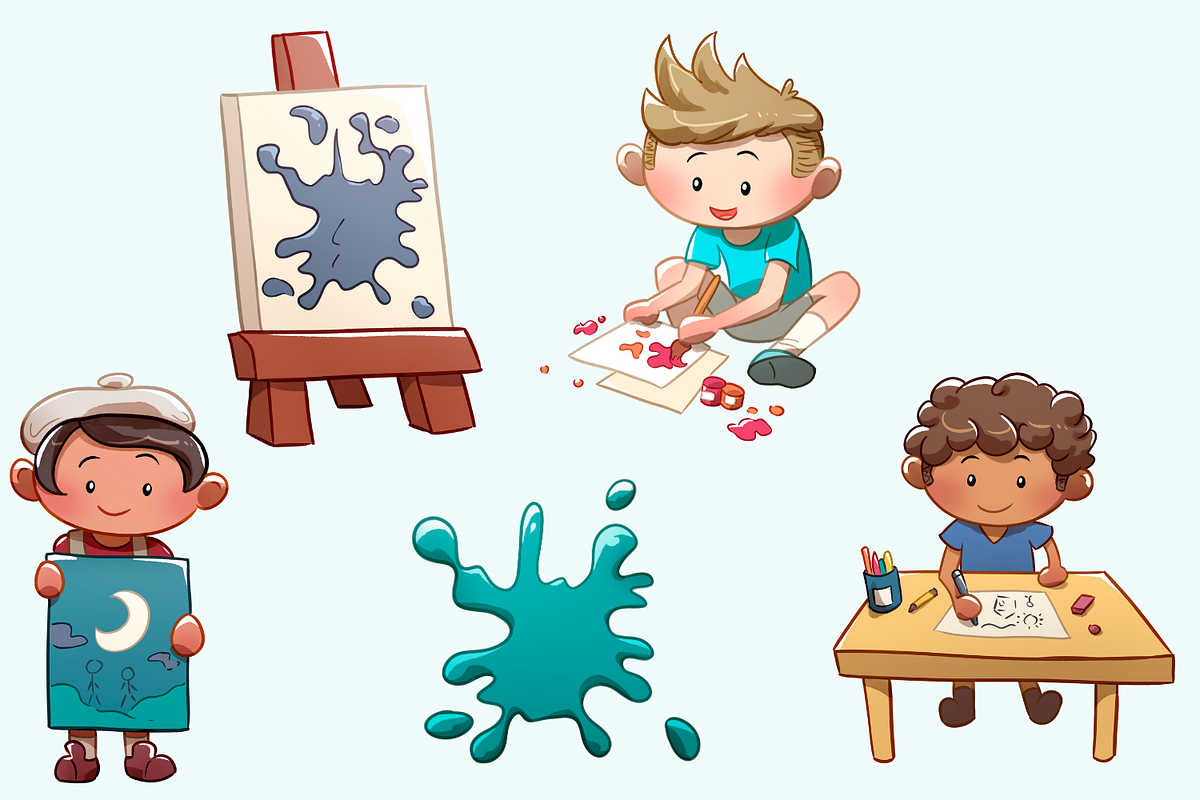 Artist Boys Clip Art Collection, an Education Illustration by Keepin ...