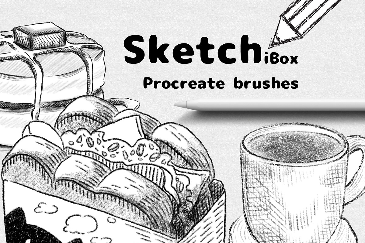 16 Sketch iBox Procreate brushes, a Brush Add-On by ProcreateiBox | Creative Market