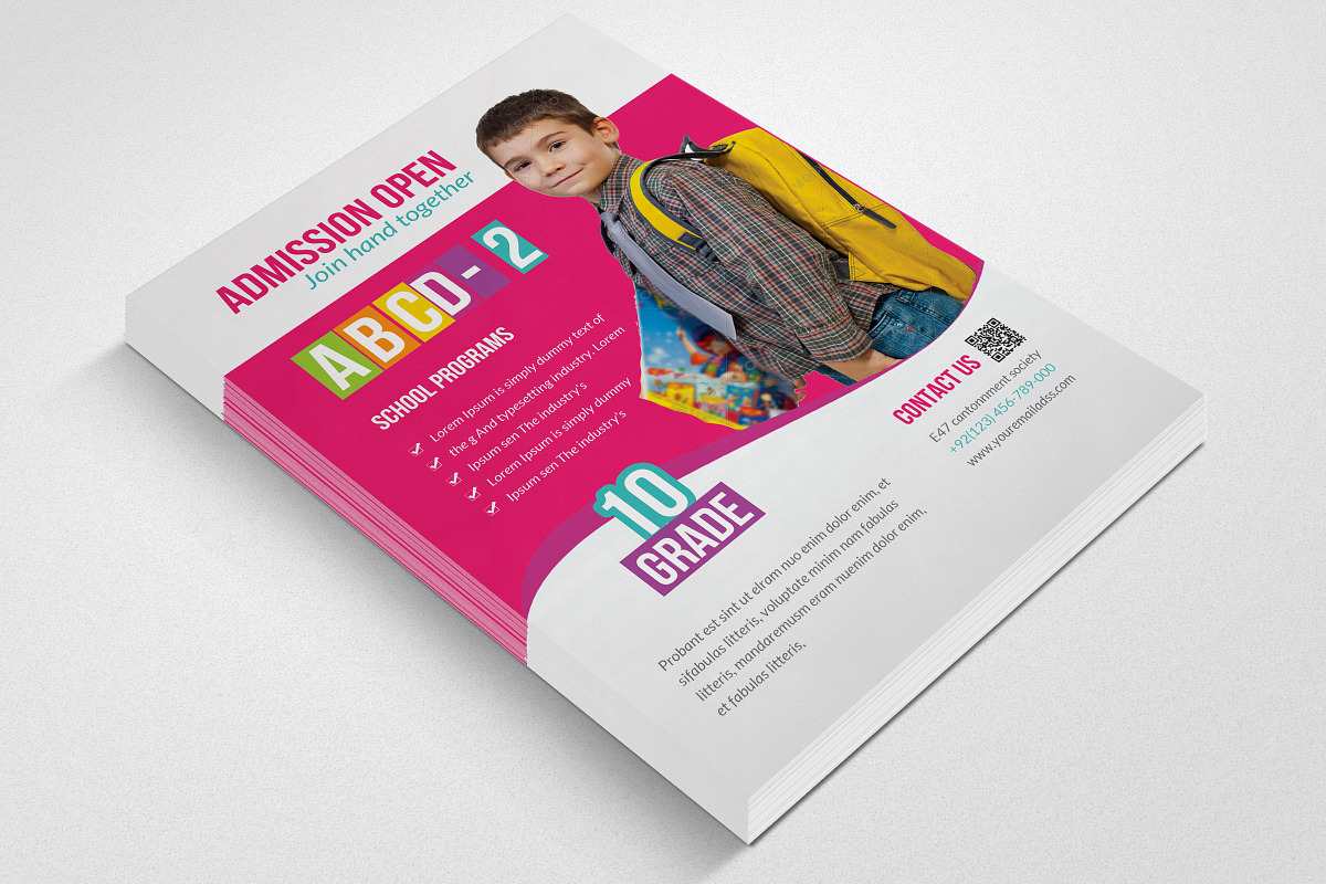 Admission Open Flyer Template, a Flyer Template by Psd Templates