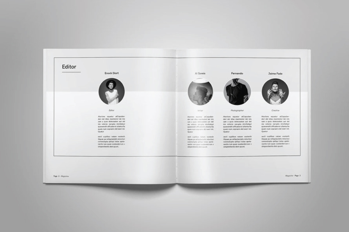Square Magazine Template Indesign, a Magazine Template by Tiempo co