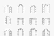 Stone architectural isometric arches, a Graphic by Microvector