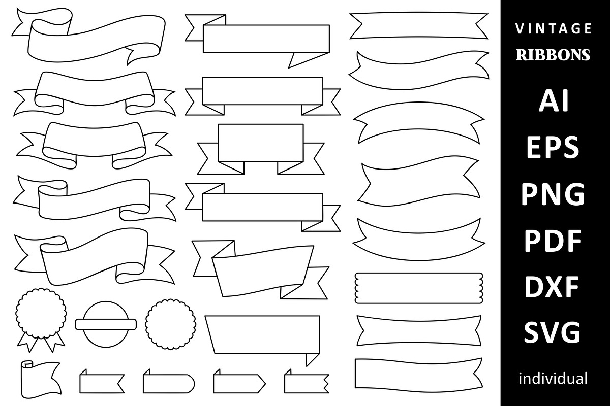 Vintage Banner ribbon clipart svg