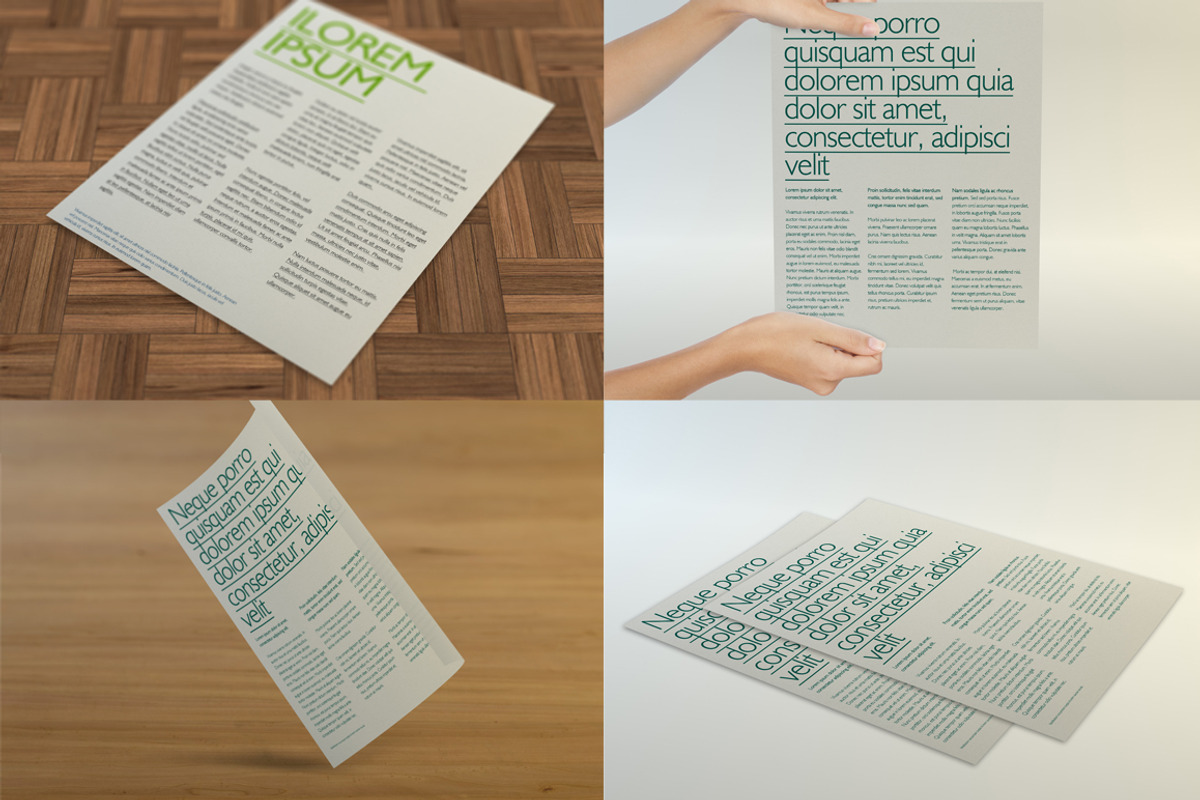Multipurpose Letter Flyer Mockup, a Print Template by Northern Kraft