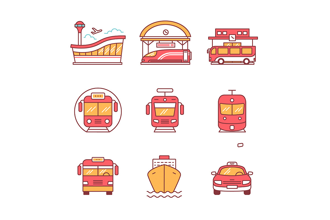 Modern transportation, a Transportation Illustration by Iconicbestiary