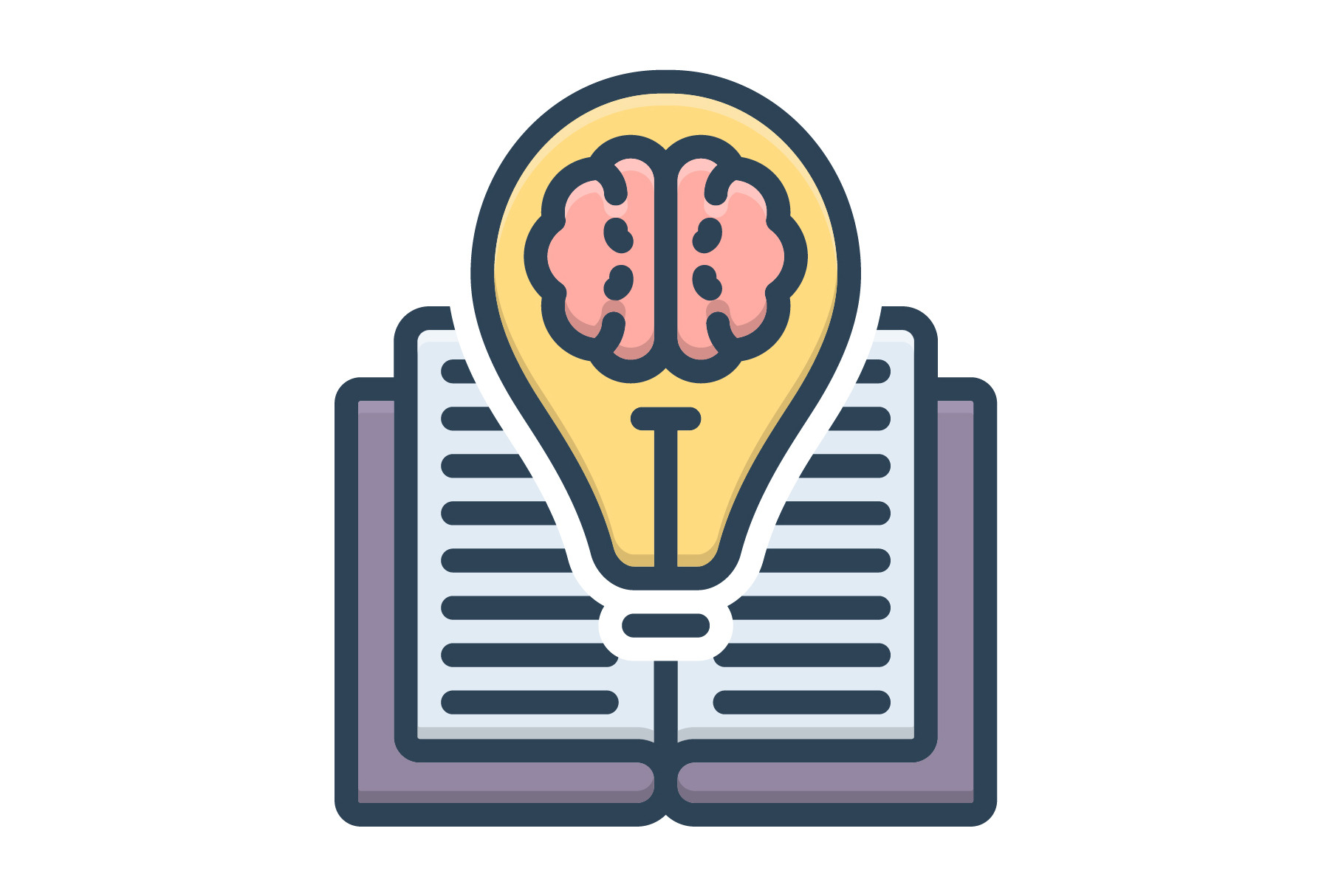 Knowledge intelligence color icon, an Icon by Creative priyanka