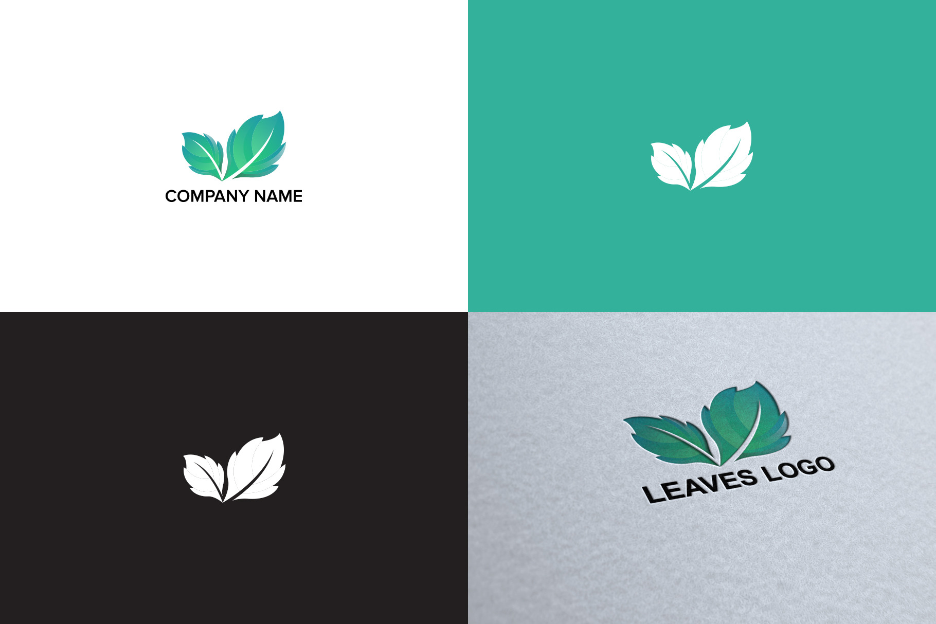 Leaves logo design, a Branding & Logo Template by GranzCreative