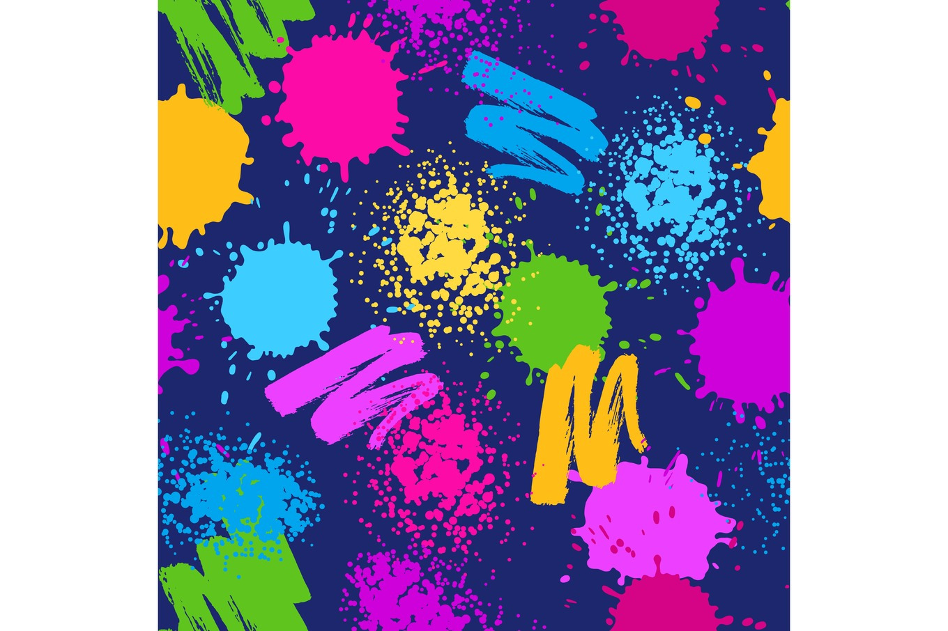 Colorful seamless pattern. Grunge background with paint splashes ...