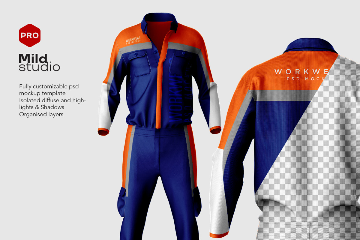 Worker Uniform Mockup, a Hoody Mockup by Mildstudio