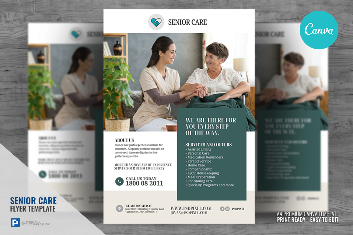 Senior Care Program Canva Flyer