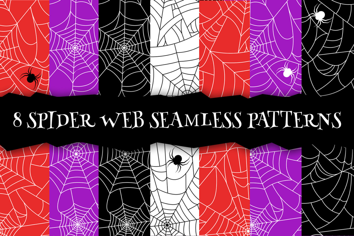 Spider web seamless pattern. EPS+JPG, a Pattern Graphic by Cheremuha
