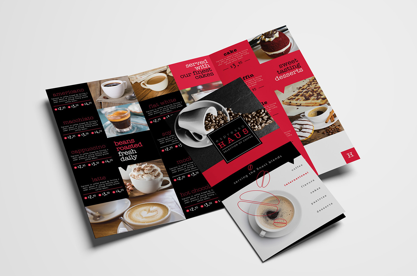 Trifold Cafe Menu Template, a Brochure Template by BrandPacks