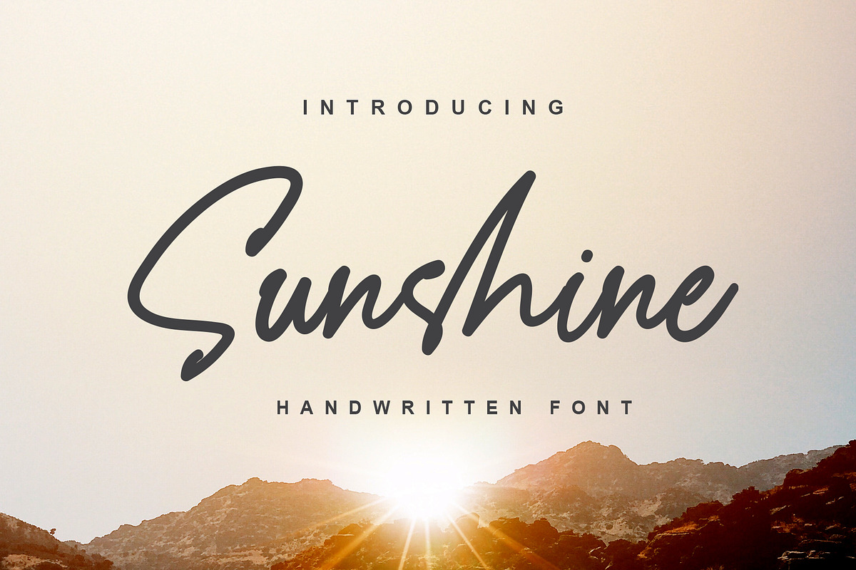 Sunshine - a Handwritten Font, a Script Font by alphArtype
