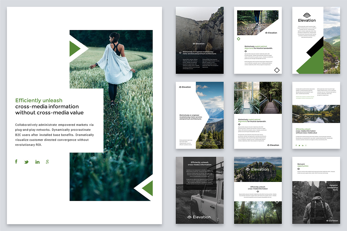A4 Elevation Powerpoint Template, a Presentation Template by Reshapely