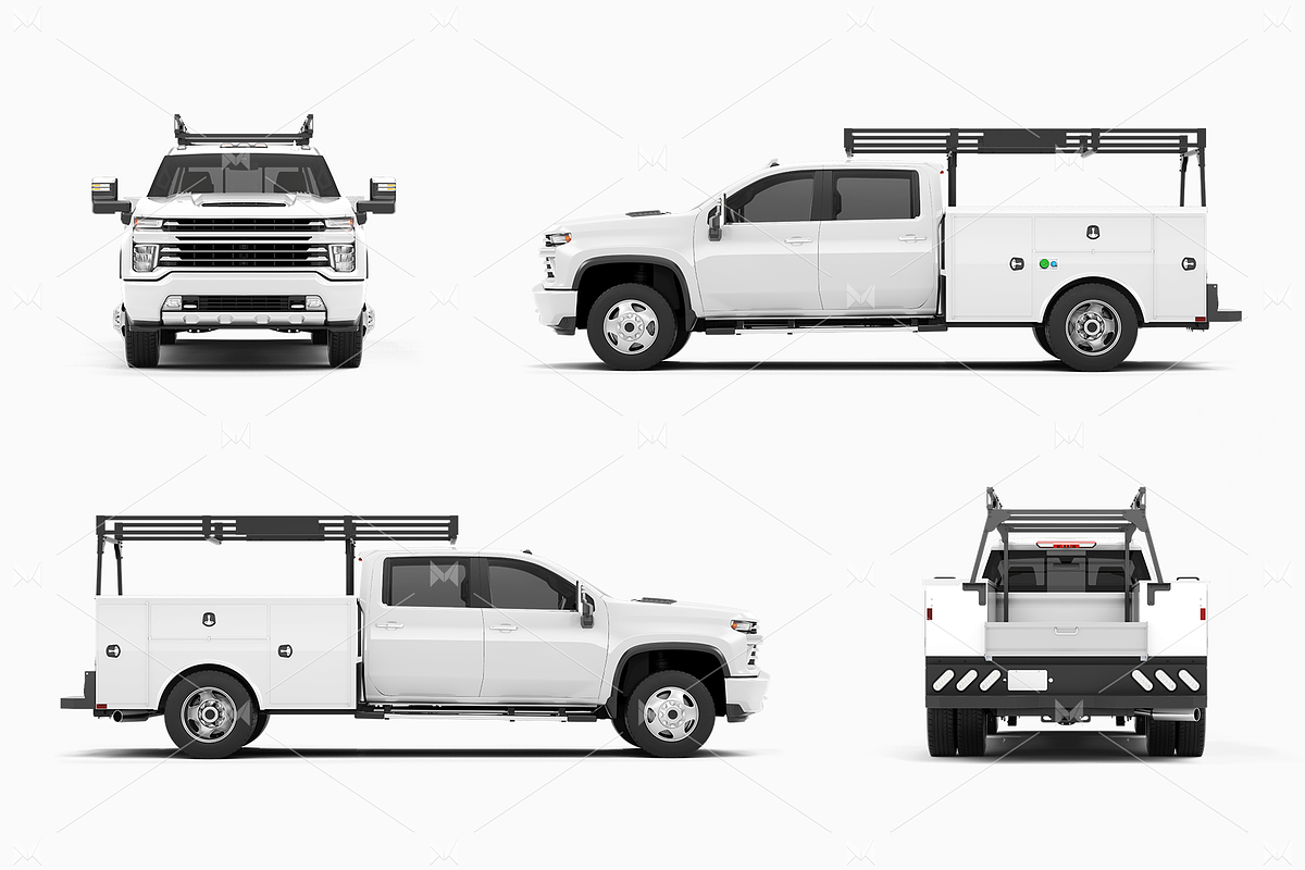 Chevy Silverado Service Body Mockup