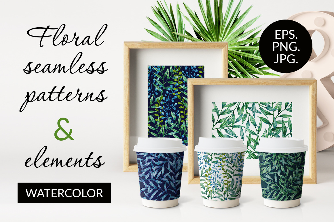 Floral seamless patterns, a Pattern Graphic by Iryna Denysova ...