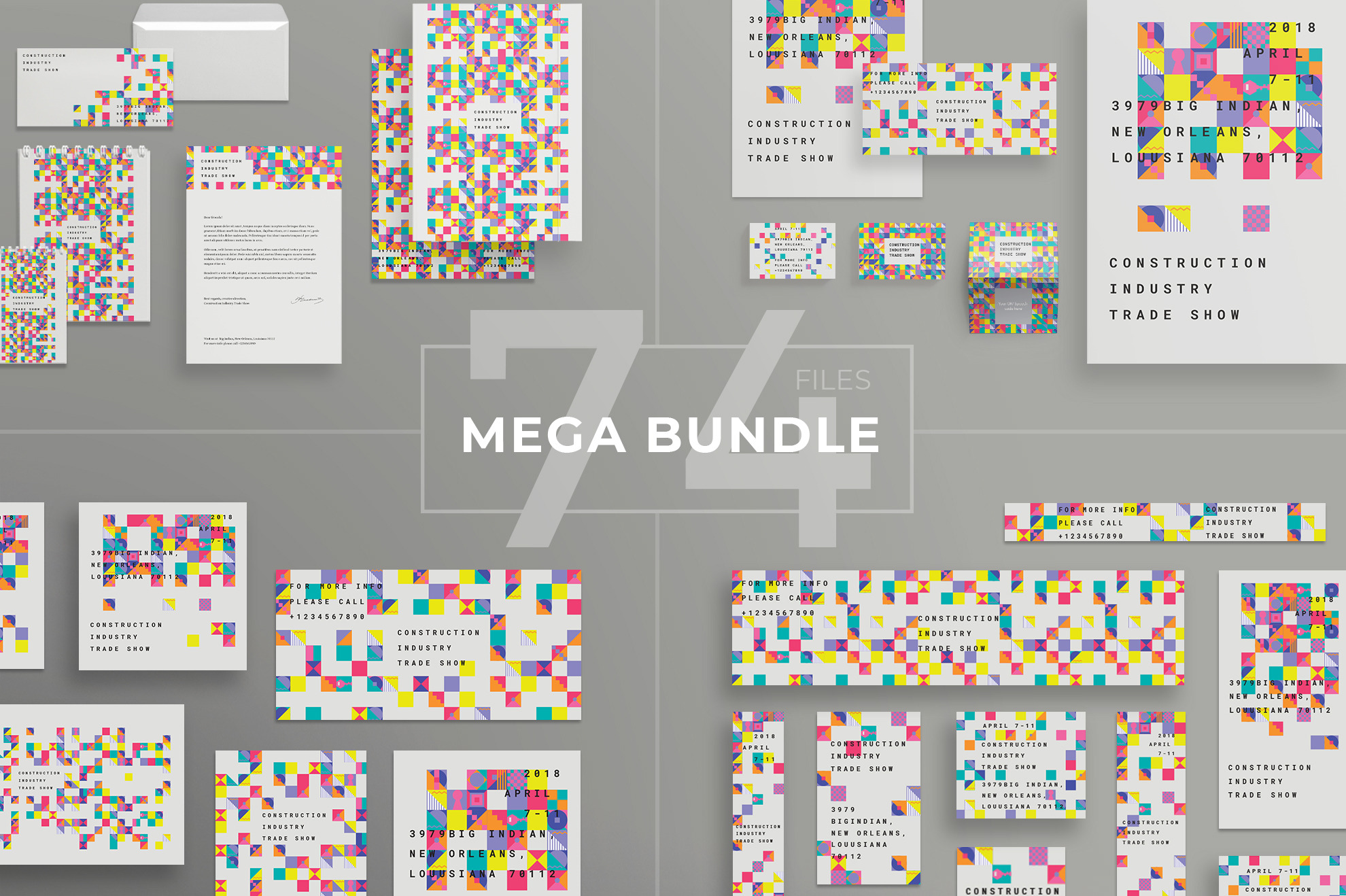 Mega Bundle | Industry Show, a Poster Template by Amber Graphics