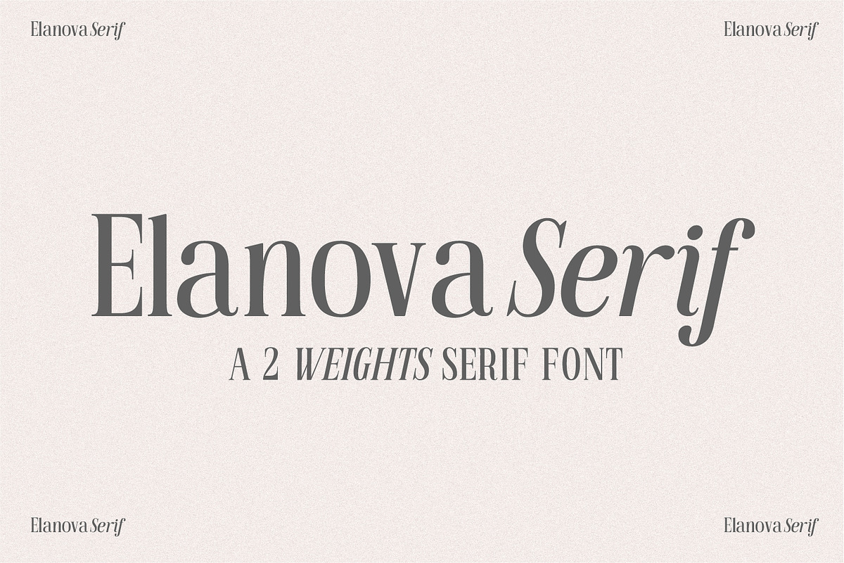 Elanova Serif Family
