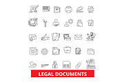 Legal documents, archive, deed, record, papers, legal files ...