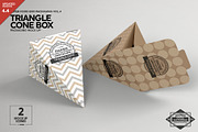 Triangle Cone Box Mockup, a Packaging Mockup by INCDesign | Creative Market